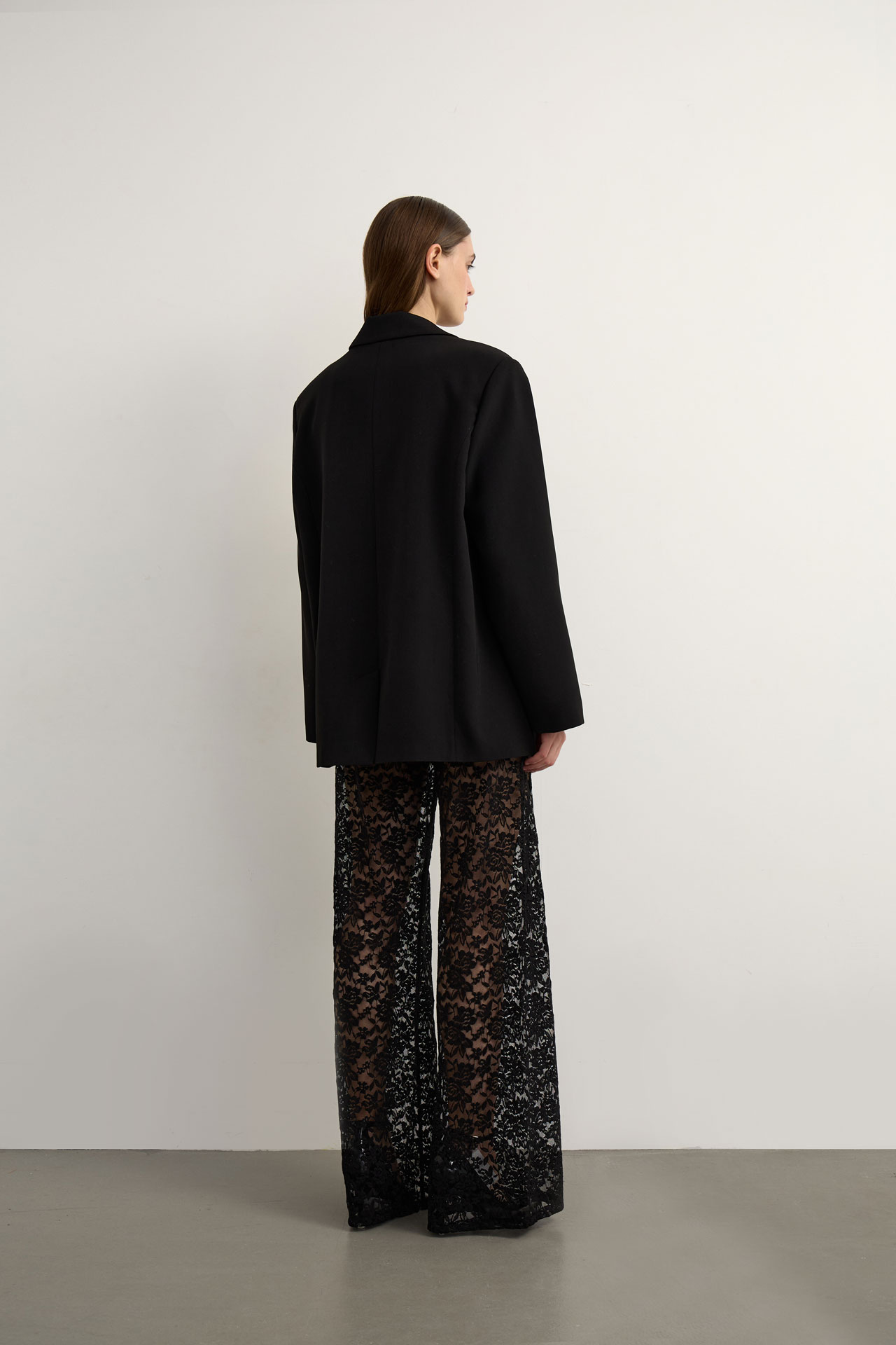 Брюки прямые из кружева Mollis, цвет: Чёрный, 15-06-3171/1 купить ...